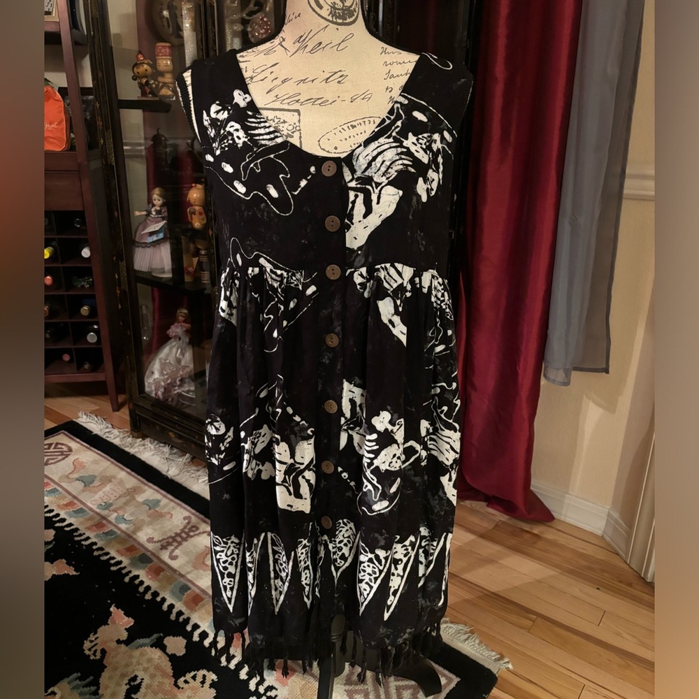 Vintage 1990’s Pineapple Moon Batik Hawaiian Sun Dress - Gem